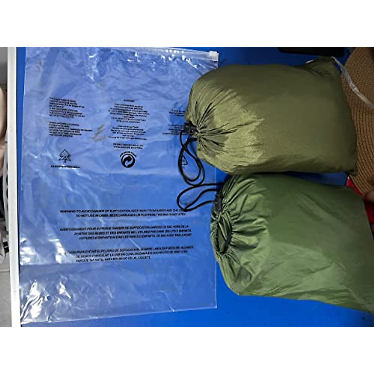 Camping Hammock with Rain Fly Tarp and Mosquito Net with Tree Straps，1/2 Person Portable Hammocks with Rain Cover for Indoor Outdoor Backpacking Hiking Travel Yard Activities Green