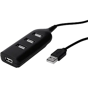 Digitus USB hub - 4 Ports - High-Speed USB 2.0-480 MBit/s - USB Power Supply - Black