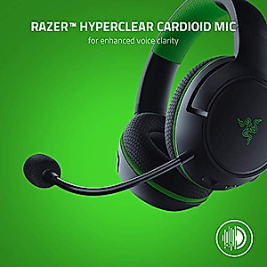 Razer Kaira Wireless Gaming Headset for Xbox Series X | S: Triforce Titanium 50mm Drivers - Cardioid Mic - Breathable Memory Foam Ear Cushions - EQ and Xbox Pairing Button - Black (Renewed)