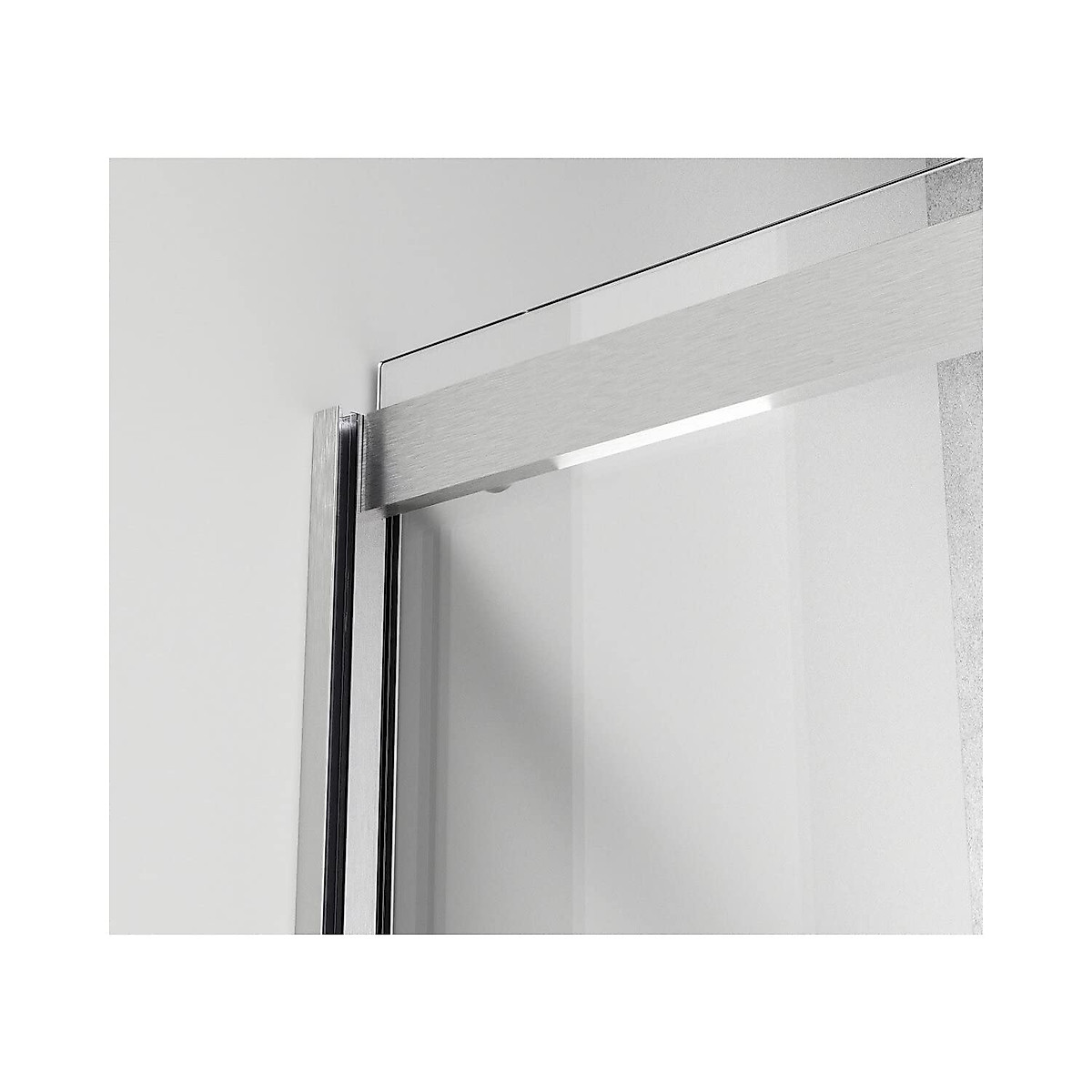 Elegant Kitchen and Bath TD222-6060BNK Frameless tub Door 60 x 60 Brushed Nickel