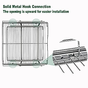 DINDON 2 Tier Pull Out Cabinet Organizer (20" W X 21" D), Double Tier Wire Basket Slide Out Shelf Storage for Kitchen Base Cabinet Organization ​for Kitchen, Pantry, Bathroom, Chrome