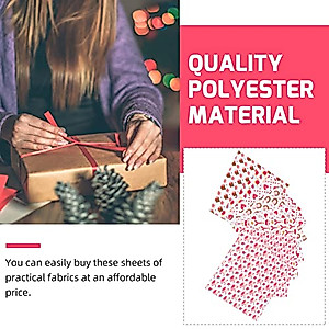 EXCEART Fabric Fabric 8Pcs Valentines Day Fabric Squares Heart Fabric Bundle Squares Valentines Sewing Patchwork for Holiday Anniversary Wedding Party Quilting Quilted