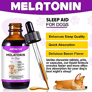 Melatonin for Dogs - Dog Melatonin - Dog Melatonin for Small Dogs - Cat Melatonin - Anxiety & Stress Relief - Promote Relaxation & Deep Sleep for Cat & Dog