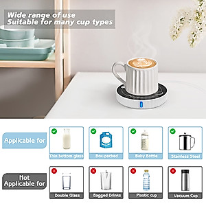 Coffee Mug Warmer, Mug Warmer for Desk with Gravity Switch Suitable for Home and Office Use, Cup Warmer for Coffee, Milk and Tea, Gift, Candle Warmer