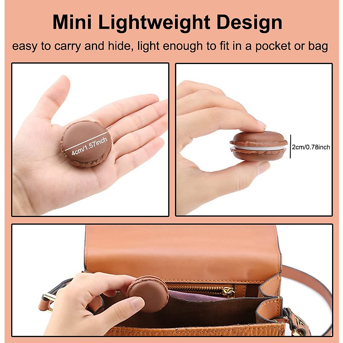 AKOAK 6 Pcs Mini Macaron Candy Box Earrings/Ring/Necklace/Headphones/SD Card Storage Box Round Pill Box