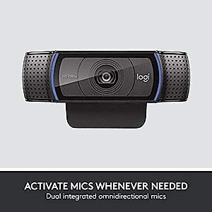 Logitech C920e HD 1080p Mic-Enabled Webcam, certified for Zoom, Microsoft Teams compatible, TAA Compliant + Litra Glow Premium LED Streaming Light with TrueSoft, adjustable monitor mount
