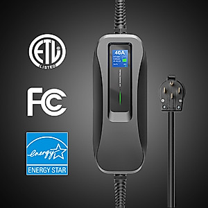 Morec Level 2 EV Charger - ETL Certified, 40Amp 220V-240V NEMA 14-50 with 20FT Charging Cable, Electric Vehicle Charging Stations, Portable Electric Car Charger for All SAE J1772 Cars