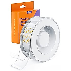 IKeelsy Double Sided Tape Removable 1.18" x 120”, Clear & Tough Nano Double Sided Tape Heavy Duty, Multipurpose Tape Picture Hanging Strip Adhesive Poster Carpet Tape