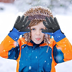 Walsking Kids Winter Snow&Ski Gloves-3M Thinsulate Waterproof Cold Weather Youth Gloves for Skiing,Snowboarding-Fits Boys and Girls