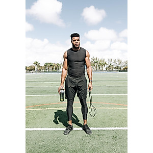 Zulu Boost Tritan Plastic Shaker Bottle with Locking Flip Lid, 28 oz, Grey/Green