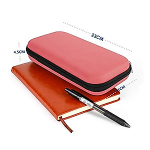 Simpeak Accessories Case Compatible with Switch Lite, Travel Carrying Case Hard Shell Storage Bag for Console and Accessories, with Tempered Glass and Silicone Protective Case for Girls Coral Pink