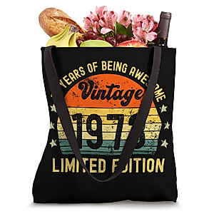 50th birthday gifts for 50 year old men women vintage 1973 Tote Bag