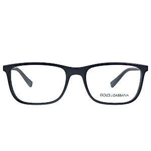 Dolce & Gabbana DG 5027 2525 Matte Black Plastic Rectangle Eyeglasses 55mm