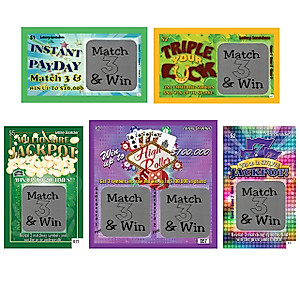My Scratch Offs Pregnancy Announcement Reveal Scratch Off Fake Lotto Replica Tickets VARIETY Pack 5 Delivery Scratch-Off Party Favor Parents, Spouse & Friends