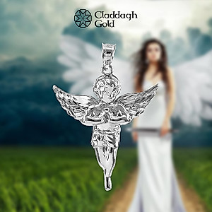 Religious Jewelry .925 Sterling Silver Angel Charm Pendant - Pendant Only