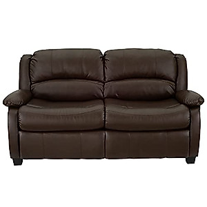 RecPro Charles Collection | 65" RV Hide A Bed Loveseat | Memory Foam Mattress | RV Sleeper Sofa | Pull Out Couch | RV Furniture | RV Loveseat | RV Living Room (Slideout) Furniture | Chestnut