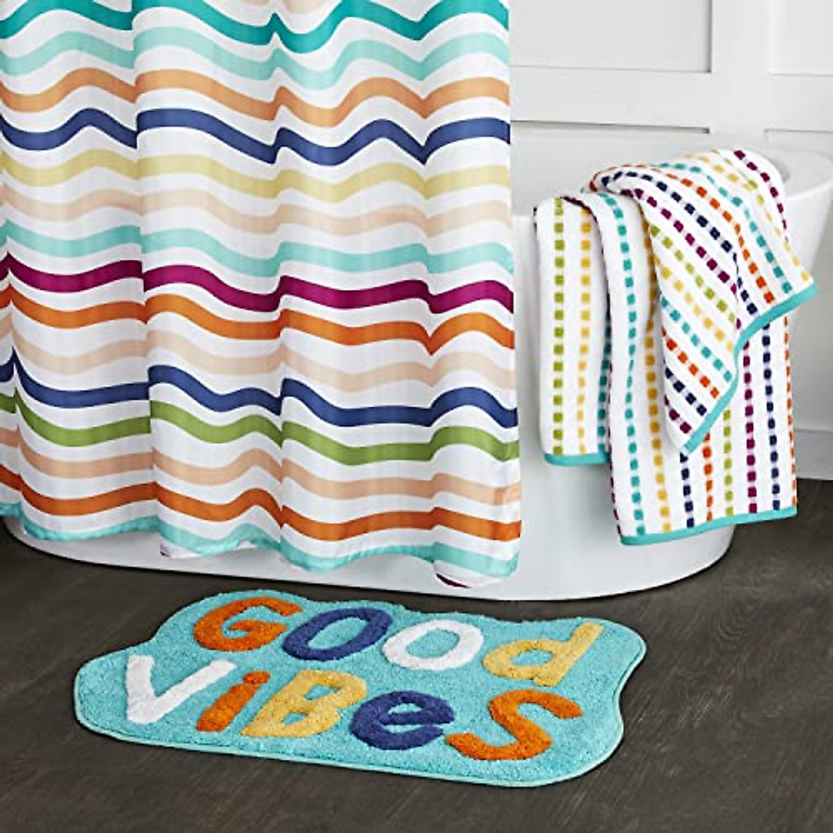 SKL Home by Saturday Knight Ltd. Good Vibes Hand Towel (2-Pack),Multi