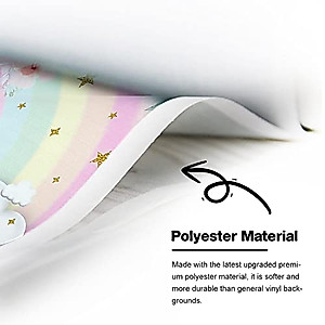 GEAMLA 7x5ft Pink Rainbow Unicorn Birthday Party Decoration - Photography Backdrop & Decorations for Girls Bedroom