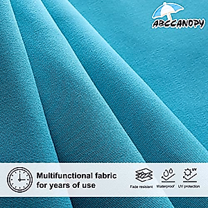 ABCCANOPY 10x13ft Patio Umbrella - Large Windproof Cantilever Umbrella with 360-degree Rotation,Outdoor Offset Rectangle Umbrella for Backyard Garden Deck Pool, Turquoise