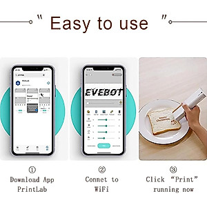 GYDUHYE Protable Food Printer,Printer Pen & Edible Inkjet Printer,Mini Food Printer, WiFi Printing Machine Cake Coffee Desserts DIY Decoration Maker