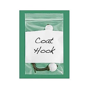 ULINE S-13497 Block Reclosable Bags, 4 mil, 5" Height x 7" Length, White (Pack of 1000)