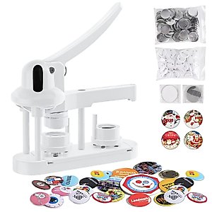 Tigoola Button Maker Machine,32mm(1.25 inch) Pin Maker Machine,Button Press Machine,Badge Press Machine,Craft Gifts for Kids with Free Button Supplies
