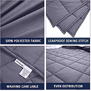 Amy Garden Cooling Weighted Blanket, Queen Size Adult Heavy Blanket (15lbs, 60''×80'', Grey), Breathable Weighted Blanket with Premium Glass Beads, Comfortable Fabric All Seasons Used