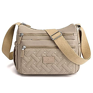 Crossbody Bag for Women Multi Pockets Satchel Bag Waterproof Shoulder Messenger Bag Handbag for Daily Use Travel