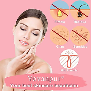 Yovanpur Hard Wax for Hair Removal, Rose Pink Wax Beads for Sensitive Skin and Brazilian Waxing, 10.5 Ounce/bag with 10pcs Wax Sticks