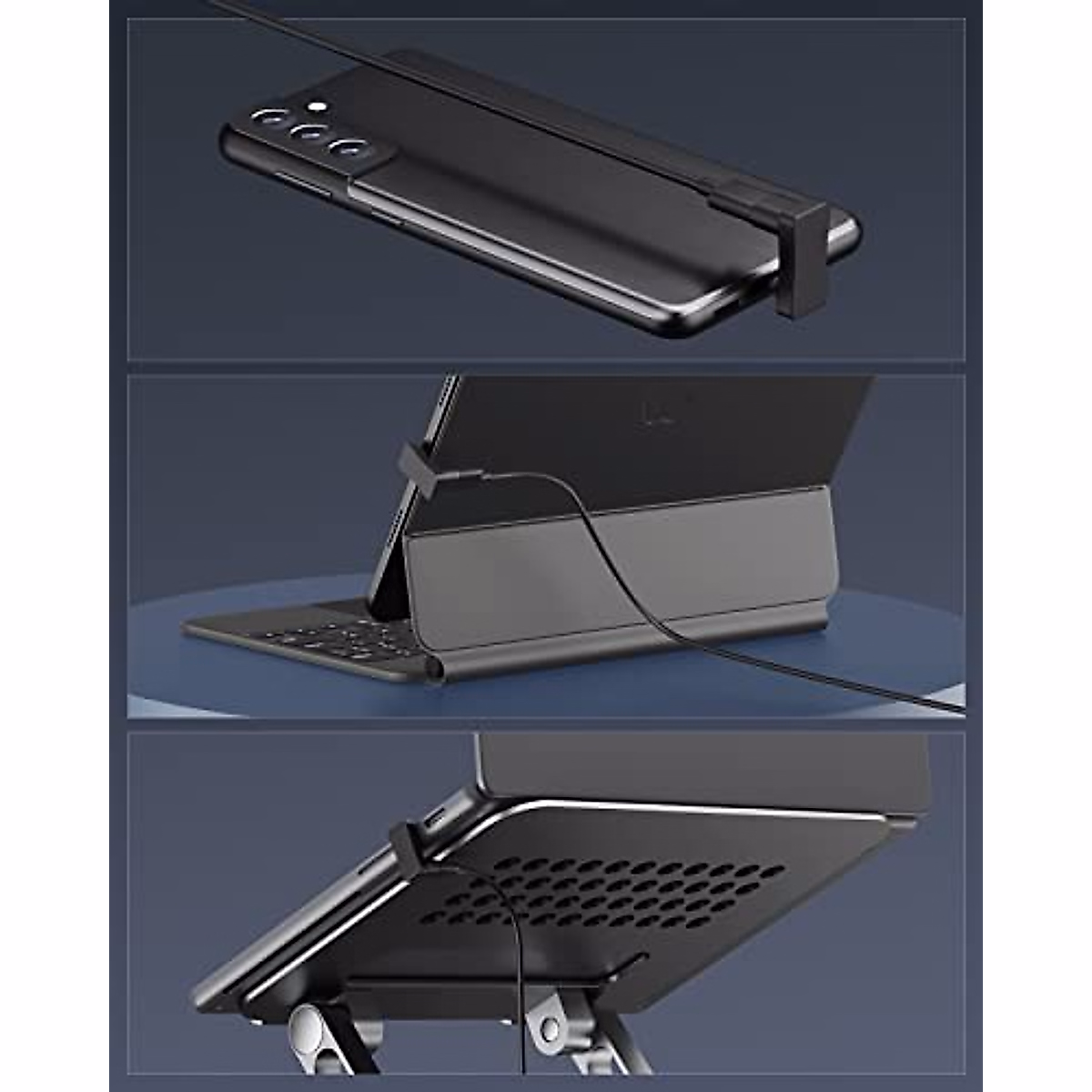 Moko 180 Degree U Shape USB-C Male to USB-C Female Adapter 2 Pack, With PD 100W/10 Gbps, USB-C 180 Extender for Steam Deck/Switch/Laptop/Tablet/Phone