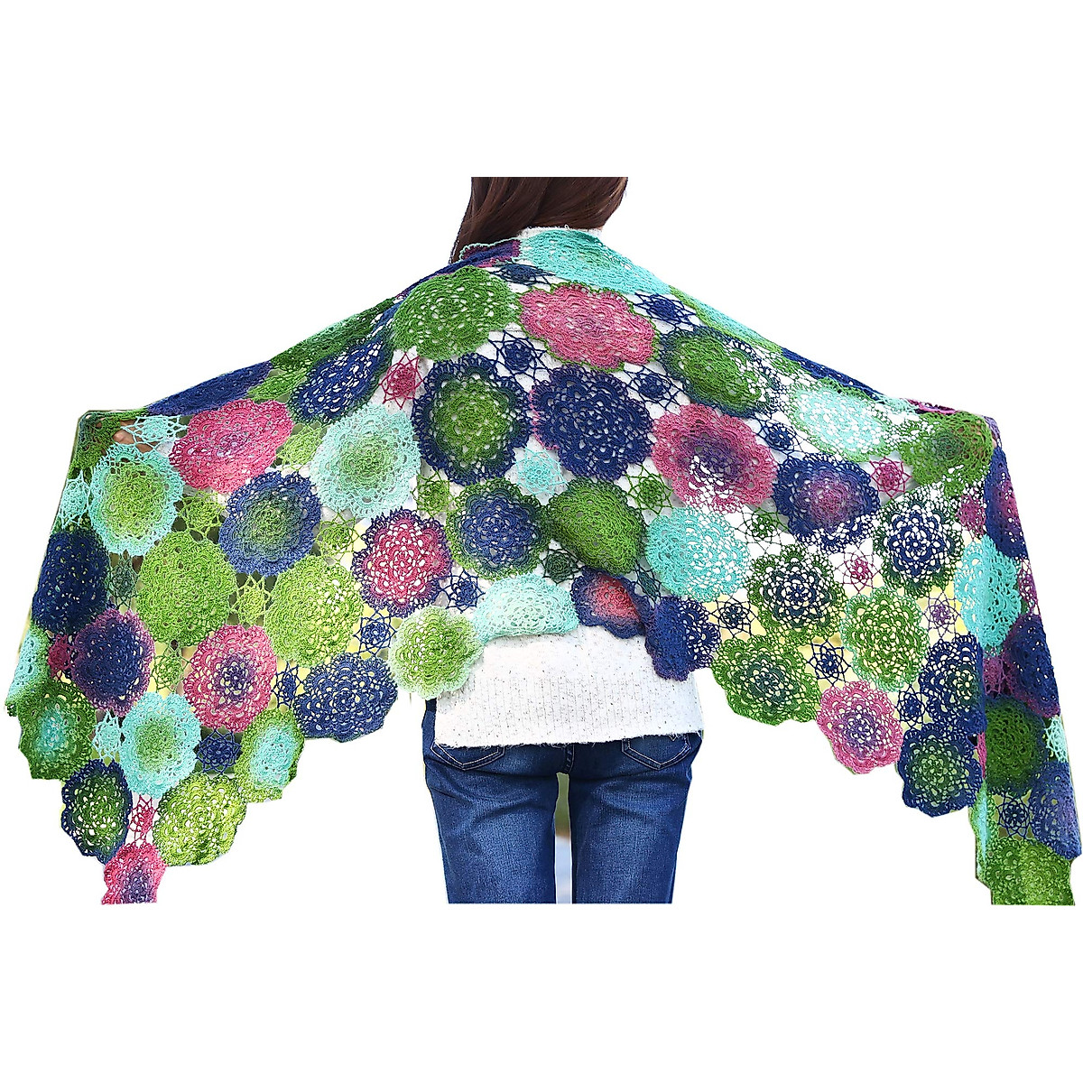 Wool Yarn for Crocheting 3.5oz Cashmere Multicolor Yarn Fancy Yarn MQ5-014