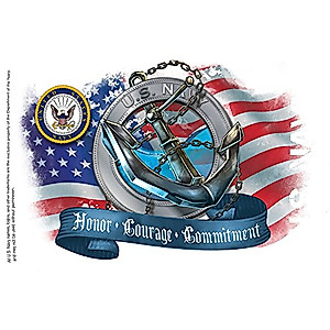 Tervis Navy Made in USA Double Walled Insulated Tumbler Travel Cup Keeps Drinks Cold & Hot, 16oz, Anchor