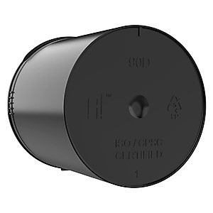 Child Resistant Pop Top Bottle Packaging Containers - 1 Case (Black, 90 Dram)