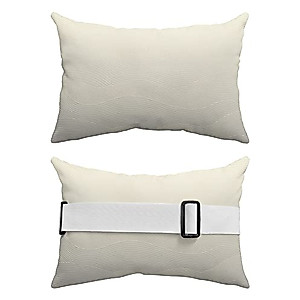 Recliner Head Pillow Ledge Loungers Chair Pillows with Insert Abstract Gradient Line Art Lumbar Pillow with Adjustable Strap Outdoor Waterproof Patio Pillows for Couch Beach Pool Office Chair, 2 PCS