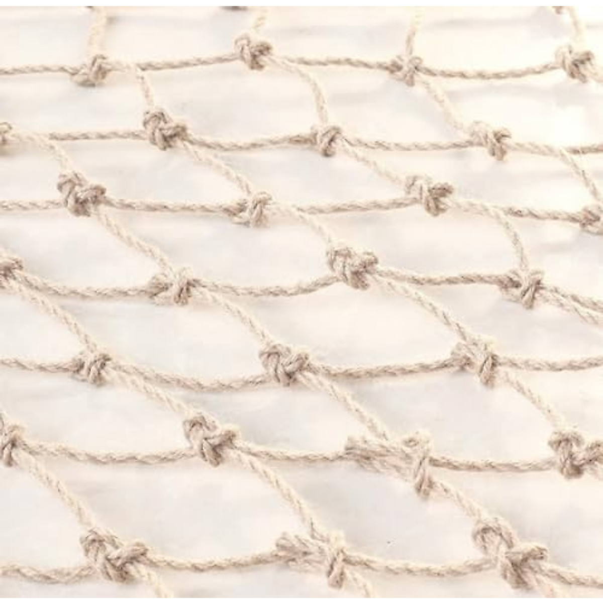 BWEALT 1 Pack Fish Net Decorations for Party, 2mm Natural Cotton Hawaiian Party Fish Net Decorative, Nautical Themed Cotton Fishnet Room Party Accessory