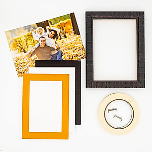 12x18 Mat Bevel Cut for 11x17 Photos - Acid Free Golden Orange Precut Matboard with Backing Board and Crystal Clear, Self Seal Photo Mat Bag - for Pictures, Photos, Framing - 4-ply Thickness