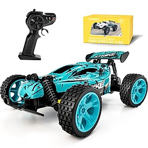 Tecnock RC Cars Remote Control Car for Kids, 1:18 Scale 20 KM/H 2WD Offroad Buggy, 2.4GHz RC Racing Car with USB-C Easy Charging & 50 Mins Playtime, Toys Gifts for Boys & Girls