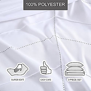 City Scene - King Size Duvet Cover Set, Smooth & Soft Bedding with Matching Shams, Modern Home Decor (Courtney White, King)