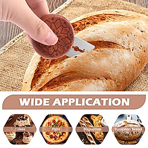 homfanseec Bread Lame Dough Scoring Tool, Bread Lame Cutter for Homemade Sourdough Bread Bakers, Sourdough Bread Scorer Slashing Tool Cutting Bread Scoring Knife Razor Cutter Wooden Bakers Lame