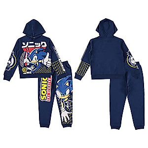 FREEZE Boys Sonic Hoodie and Jogger Sweatpants - Sonic The Hedgehog Boys 2-Piece Outfit Set sizes 4-16