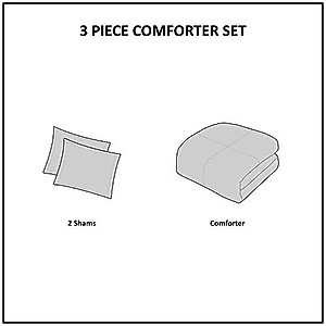 Madison Park Cozy Cotton Comforter Set Casual Modern Design All Season Bedding, Matching Shams, King/California King (104 in x 92 in), Lillian, Fringe Tassel Ivory