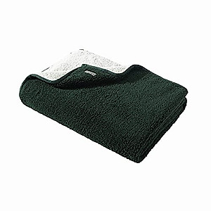 Eddie Bauer - Throw Blanket, Reversible Sherpa Bedding, Medium Weight & Warm Home Decor (Green, Throw)