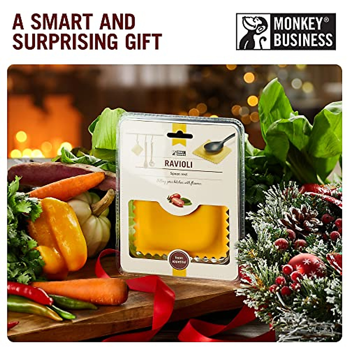 Ravioli-Shaped Spoon Rest | Spoon Rest for Kitchen Counter | Cool Kitchen Gadgets & Cute Kitchen Accessories | from a Collection of Different Pasta-Shaped Unique Kitchen Gadgets | by Monkey Business