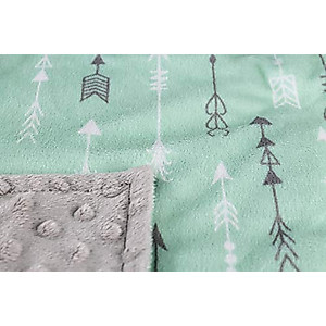 Top Tots Baby Car Seat Canopy Cover - Seafoam Grey and White Native Arrows