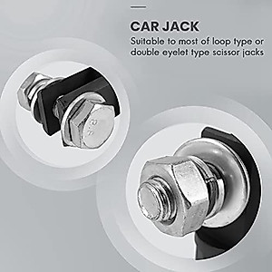 Guddla 2 Pcs Scissor Jack-Adaptor Black Metal 1/2 Inch for Use with 1/2 Inch Drive or Impact Wrench Tools IJA001