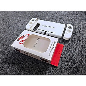 HEATFUN Protective Shell Case for Switch, Dockable White Cover Case for Switch