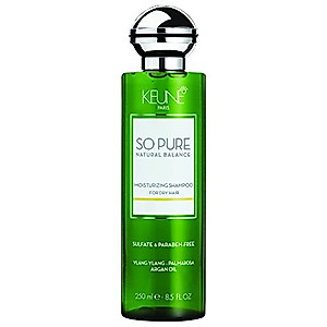 Keune So Pure Moisturizing Shampoo, Hydrating & Restorative Cleanser for Dry Hair, 8.5 Fl Oz