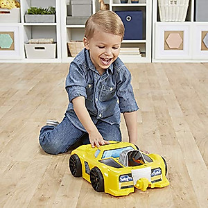 Playskool Heroes Transformers Rescue Bots Academy Bumblebee Track Tower 14" Playset, 2-in-1 Converting Robot, Collectible Toys for Kids Ages 3 & Up