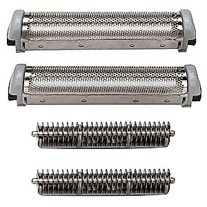 Man's Shaver Head Foil Replacement SP-69 MS2 Foil Screen & Cutter Blade Head,Silver SP67 foil Screem Compatible with Remington Shaver (SP67 SP69 M2 Series Foil Screen&Cutter Blade)