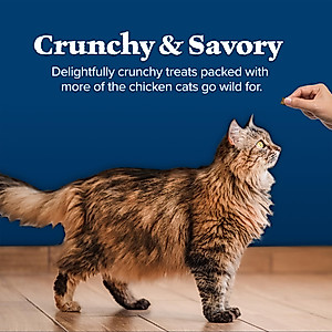 Blue Buffalo Wilderness Crunchy Cat Treats, Made with Natural Ingredients, Tasty Salmon Flavor, 12-oz Tub